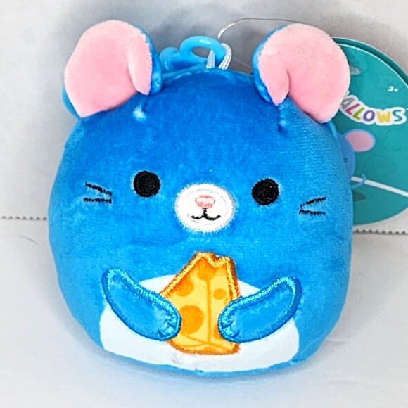 Squishmallows | Toys | Squaz Blue Mouse Eating Cheese Clip Original ...